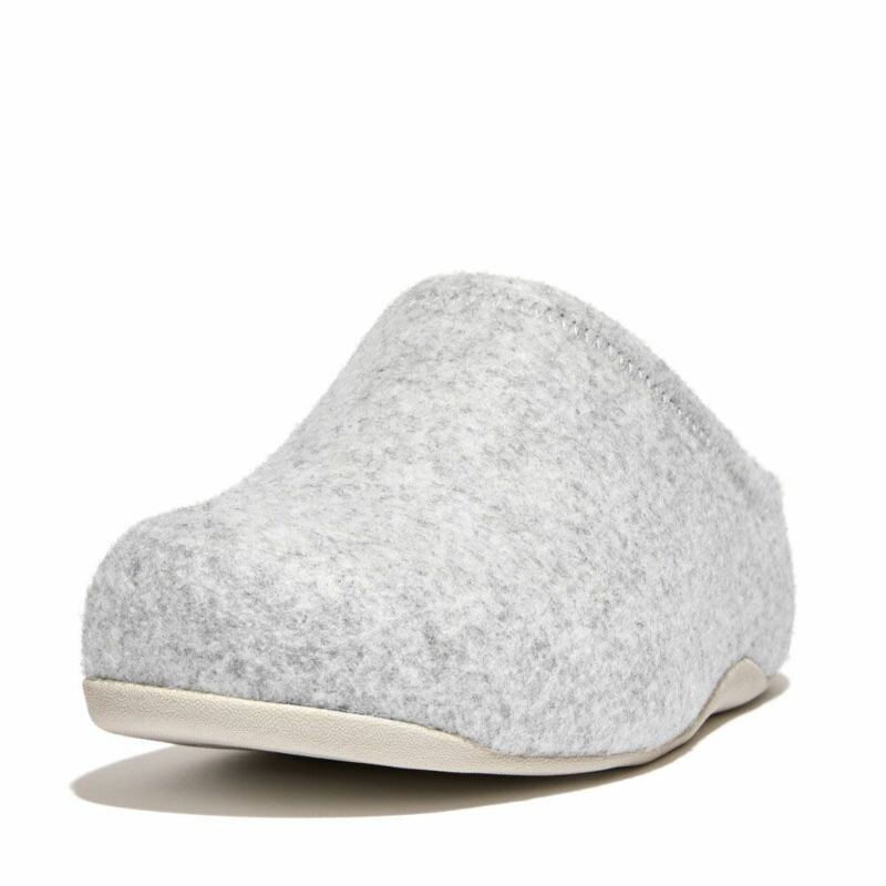 Fitflop Women's Shuv Felt Clogs Slide Slippers EH6-A06 Tiptoe Grey | eBay