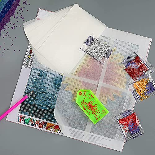 200 Pieces Diamond Painting Release Paper 16 x 16 cm and 16 x 12 cm ...