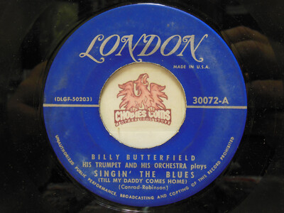 Billy Butterfield – Singin' The Blues / Baby Won't You Say Love, 45 RPM ...