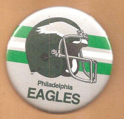 PHILADELPHIA EAGLES CLASSIC 1980s HELMET LOGO LICENSED BUTTON | eBay