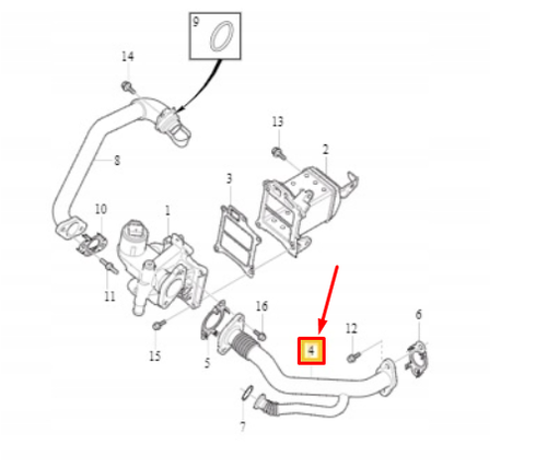 VOLVO XC90 II MK2 EGR Exhaust Tube Pipe 32360500 NEW GENUINE | eBay