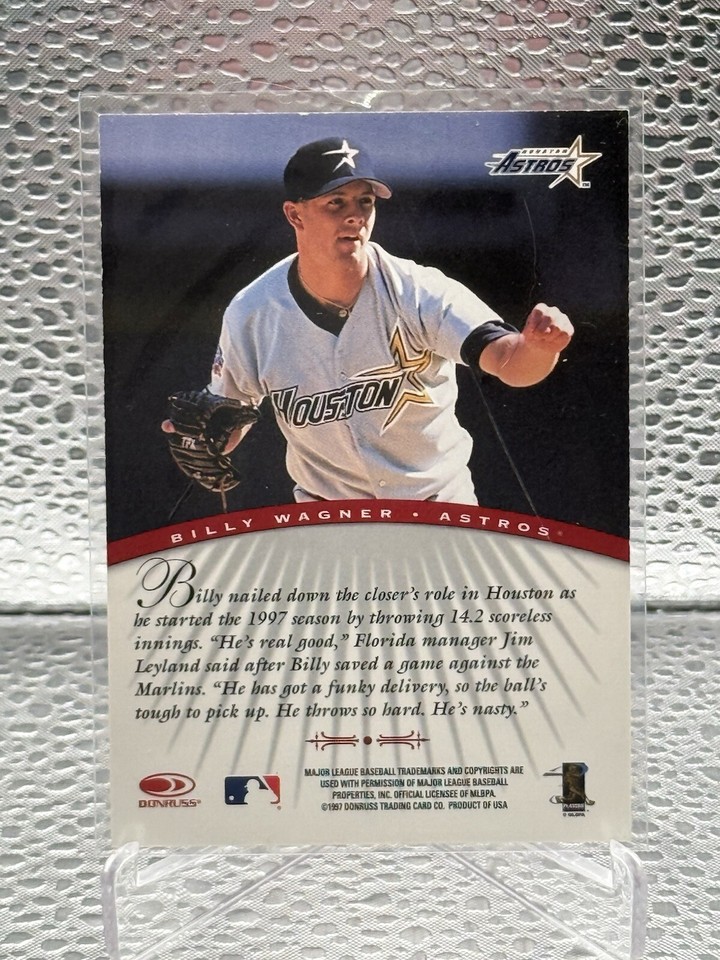 1997 Donruss Signature Series Billy Wagner HOF Black Auto Hall of Fame ...