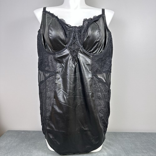 Torrid Bodysuit Pleather Lace Underwire 6 Plus Size 6X 30 Black New ...