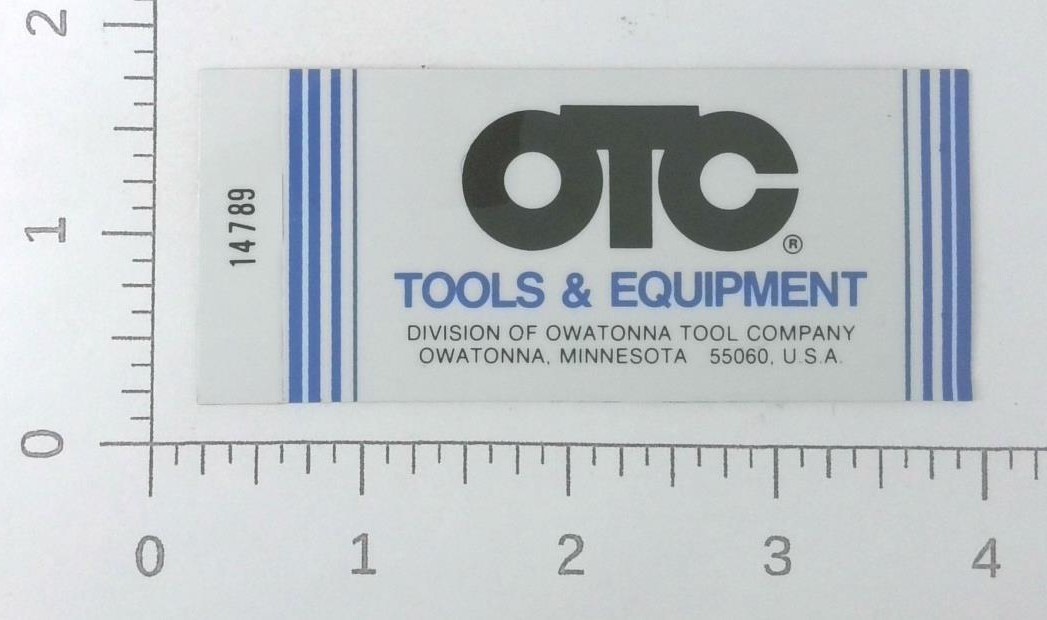 Vintage OTC Owatonna Tool Company Minnesota Advertising Sticker Decal ...