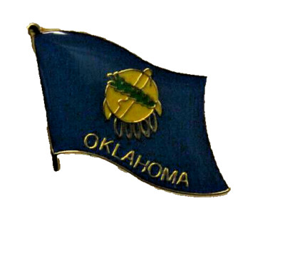 Oklahoma State Flag Pin & Lapel Enamel Front Pin 1" | eBay
