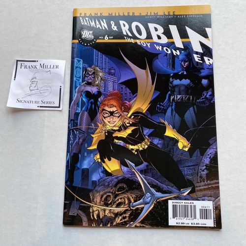 Frank Miller Signed All Star Batman & Robin TBW #6 Variant COA - 118 | eBay