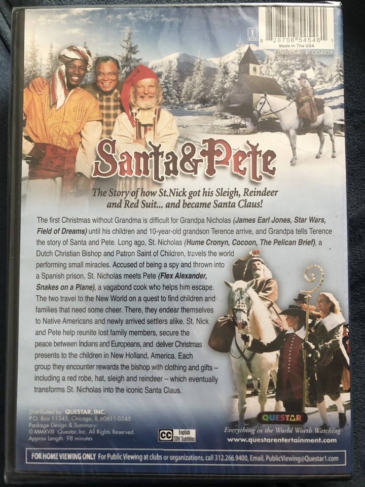 Santa & Pete (DVD 📀) James Earl Jones 18713814364| eBay