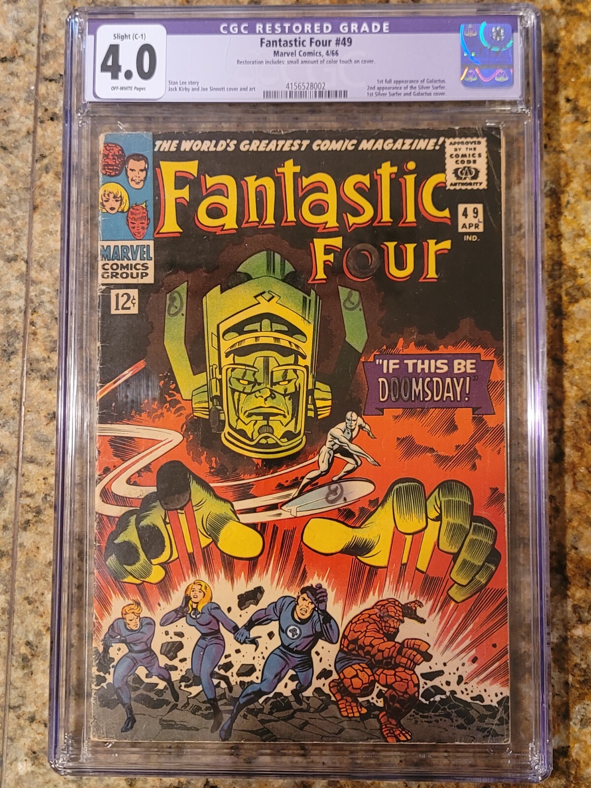 1966 Marvel Comics Fantastic Four 49 CGC 4.0. 1st Appearance of ...