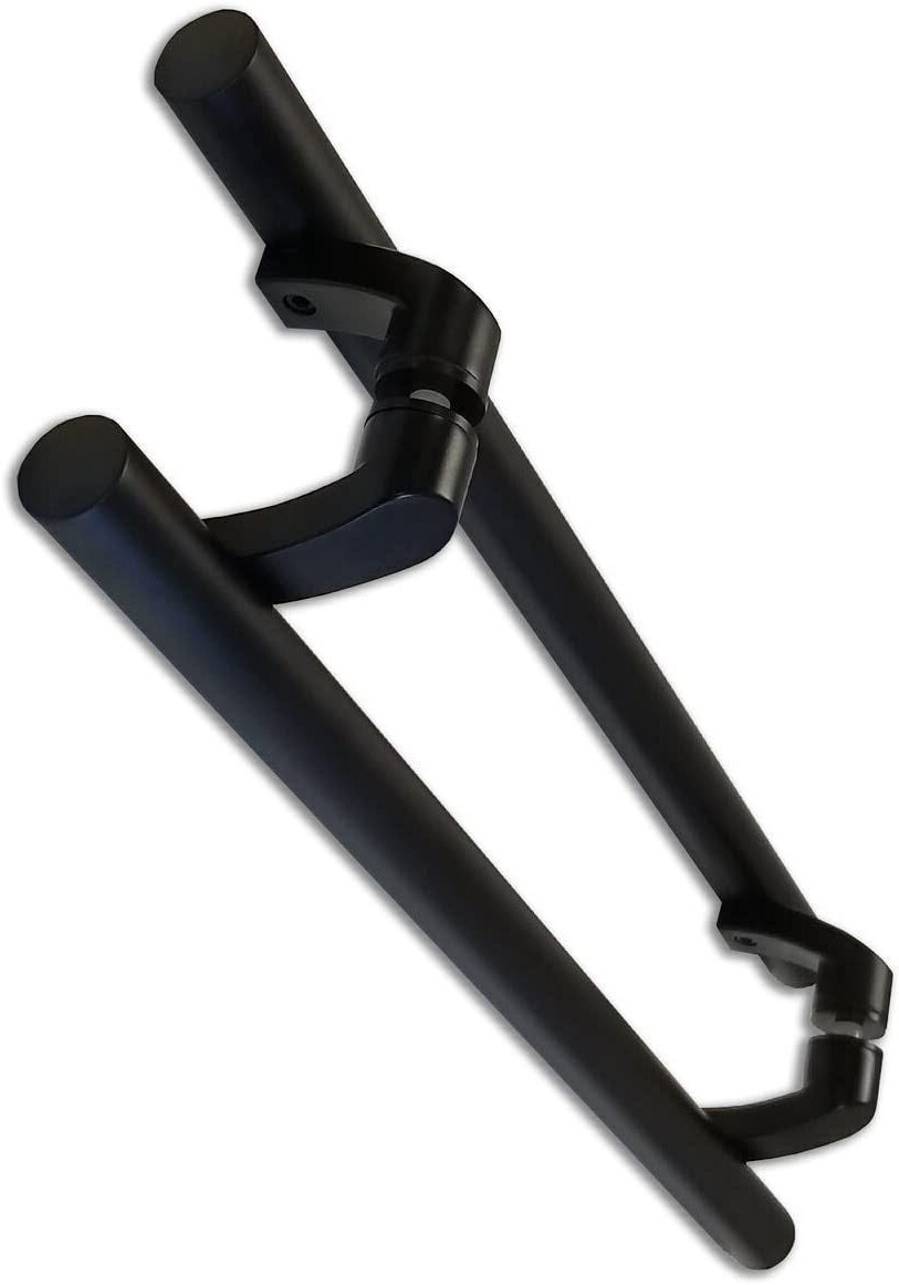 45º Offset Modern Door Pull Handle Round Bar Ladder H-shape Matte Black ...