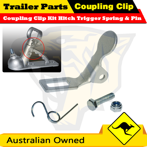 SUPERIOR TRAILER COUPLING CLIP KIT HITCH TRIGGER SPRING & PIN | eBay