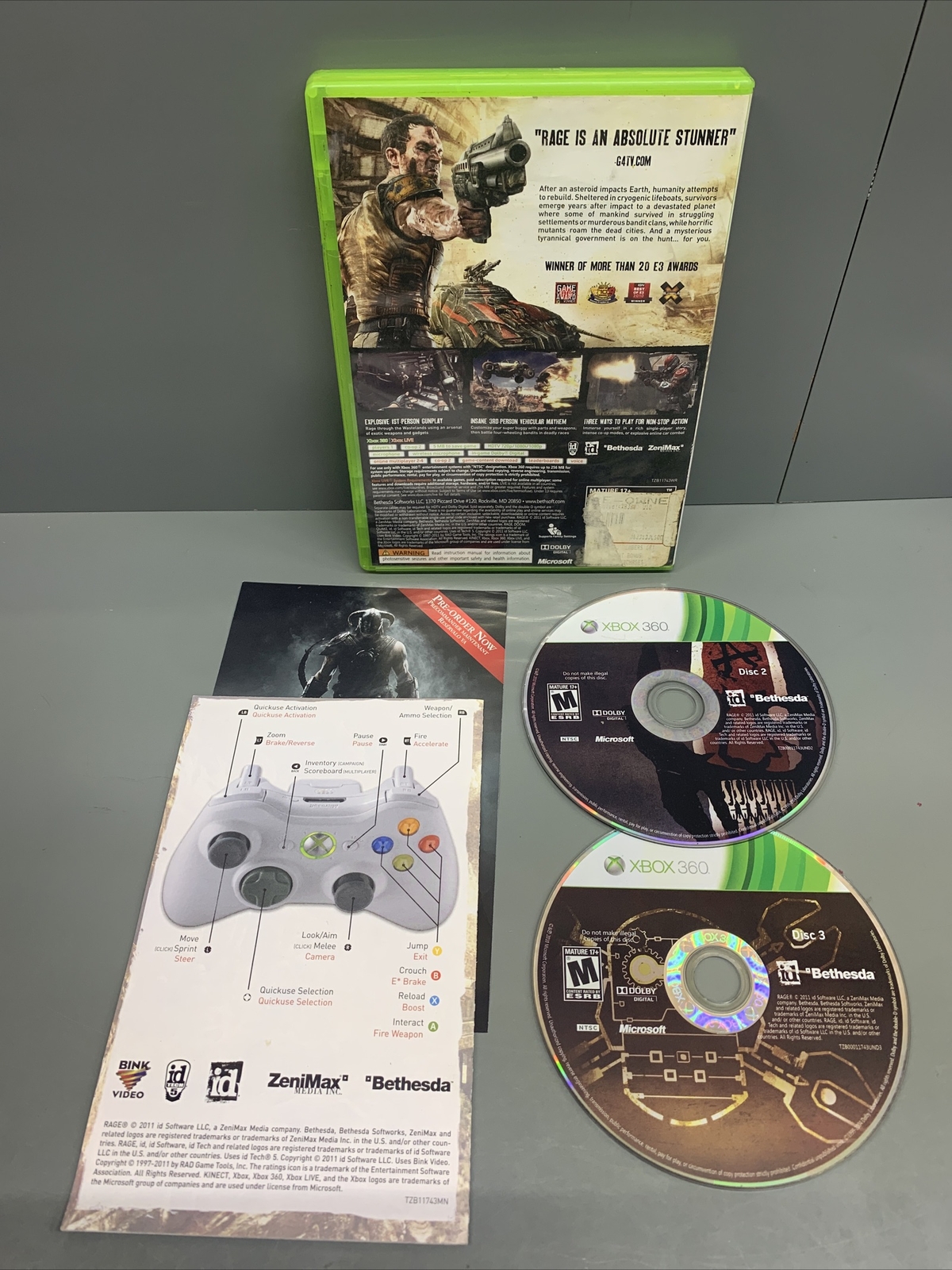 Rage (Microsoft Xbox 360, 2011) w/ Case DISC 2 & 3 (W) 93155117433| eBay