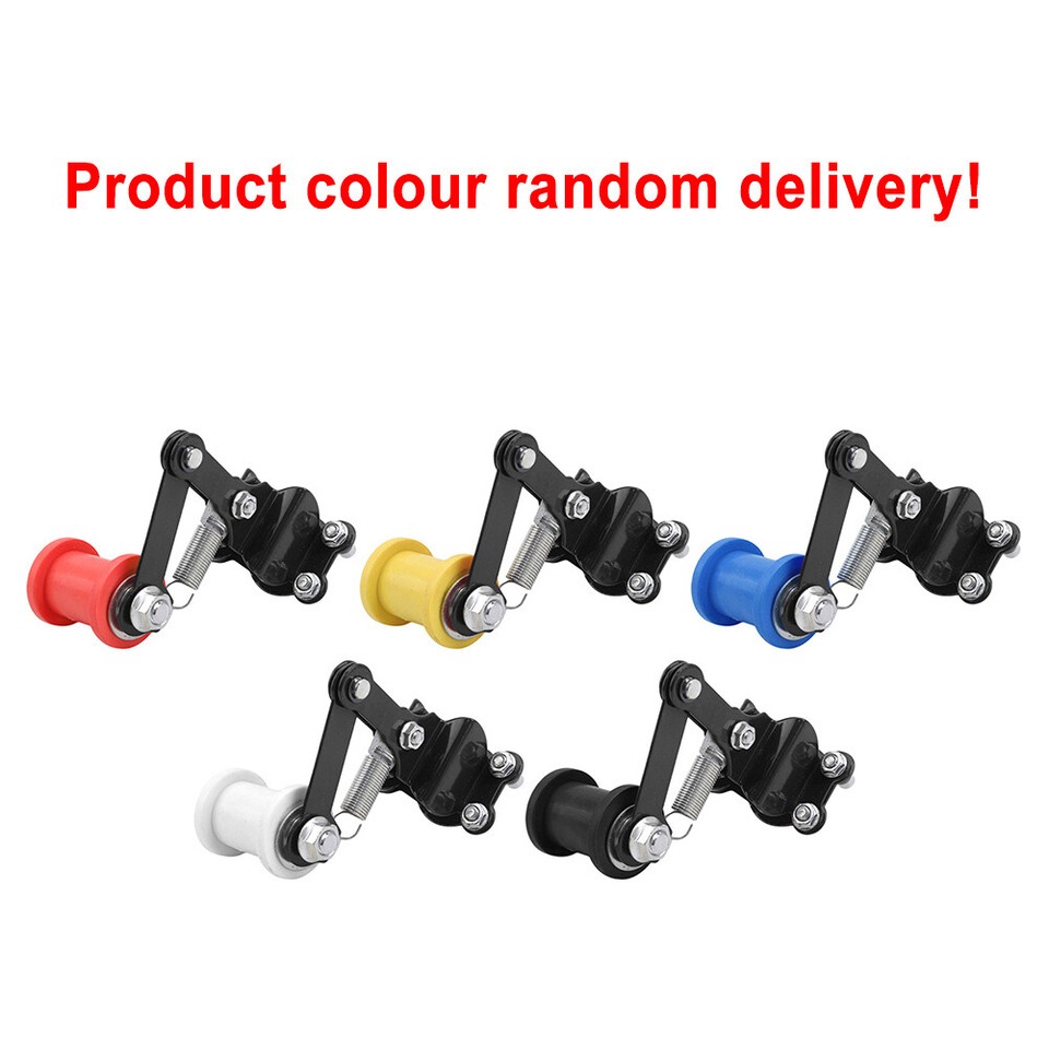 Bolt On Chain Tensioner & Roller Adjuster ATV Dirt Bike Red+Yellow ...
