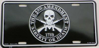 2nd Amendment 1789 Liberty or Death Black License Plate Official ...
