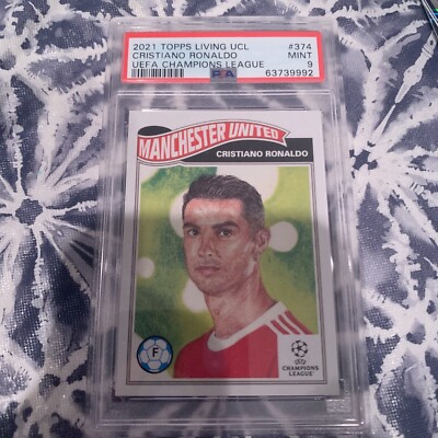 2021 Topps Living Set UEFA UCL #374 Cristiano Ronaldo PSA 9 Mint | eBay