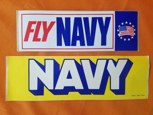 Vintage stickers Lot 2 FLY NAVY & NAVY bumper USA 1970's | eBay