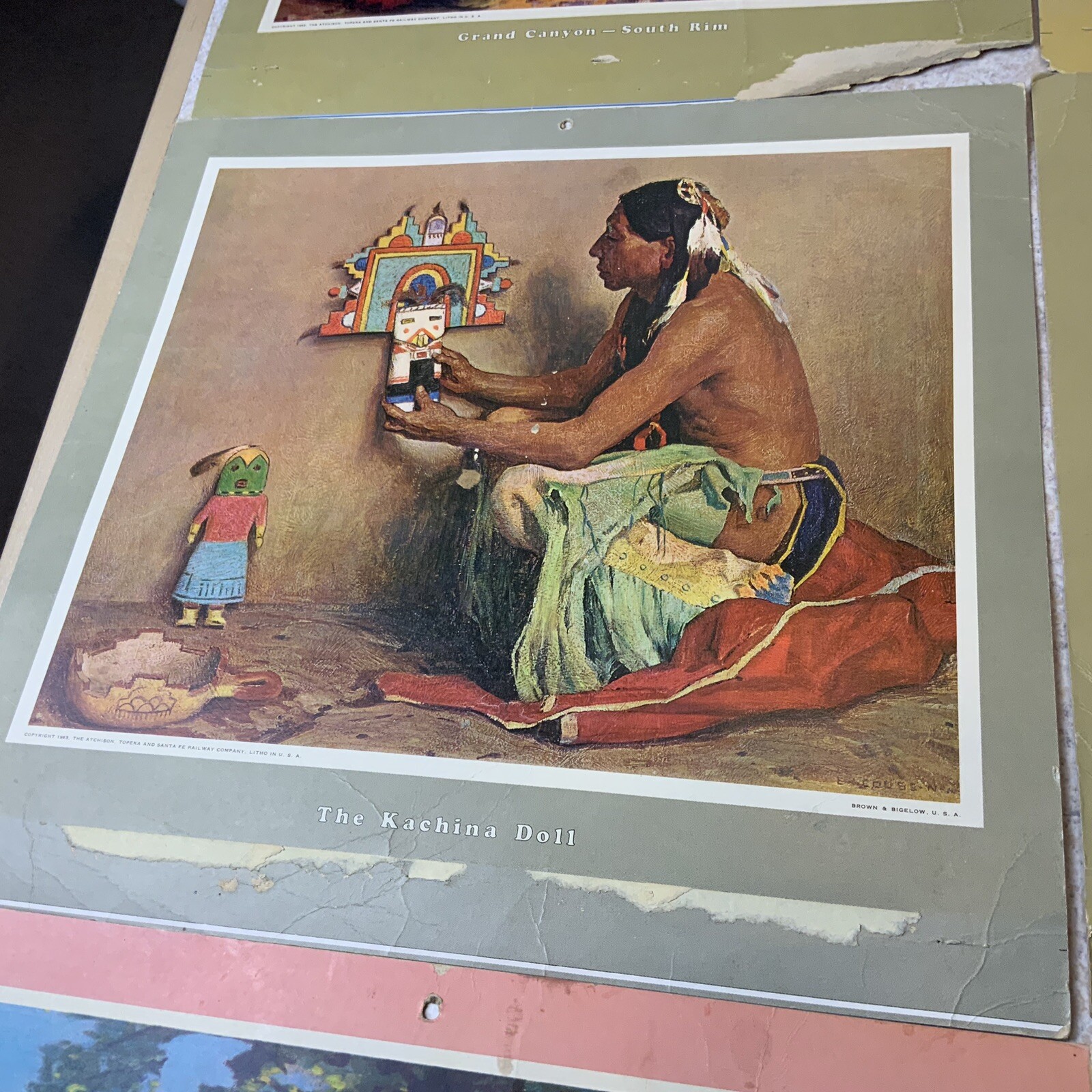 1950’s - 60’s Era Santa Fe Calendar Covers Native American Litho Copies ...