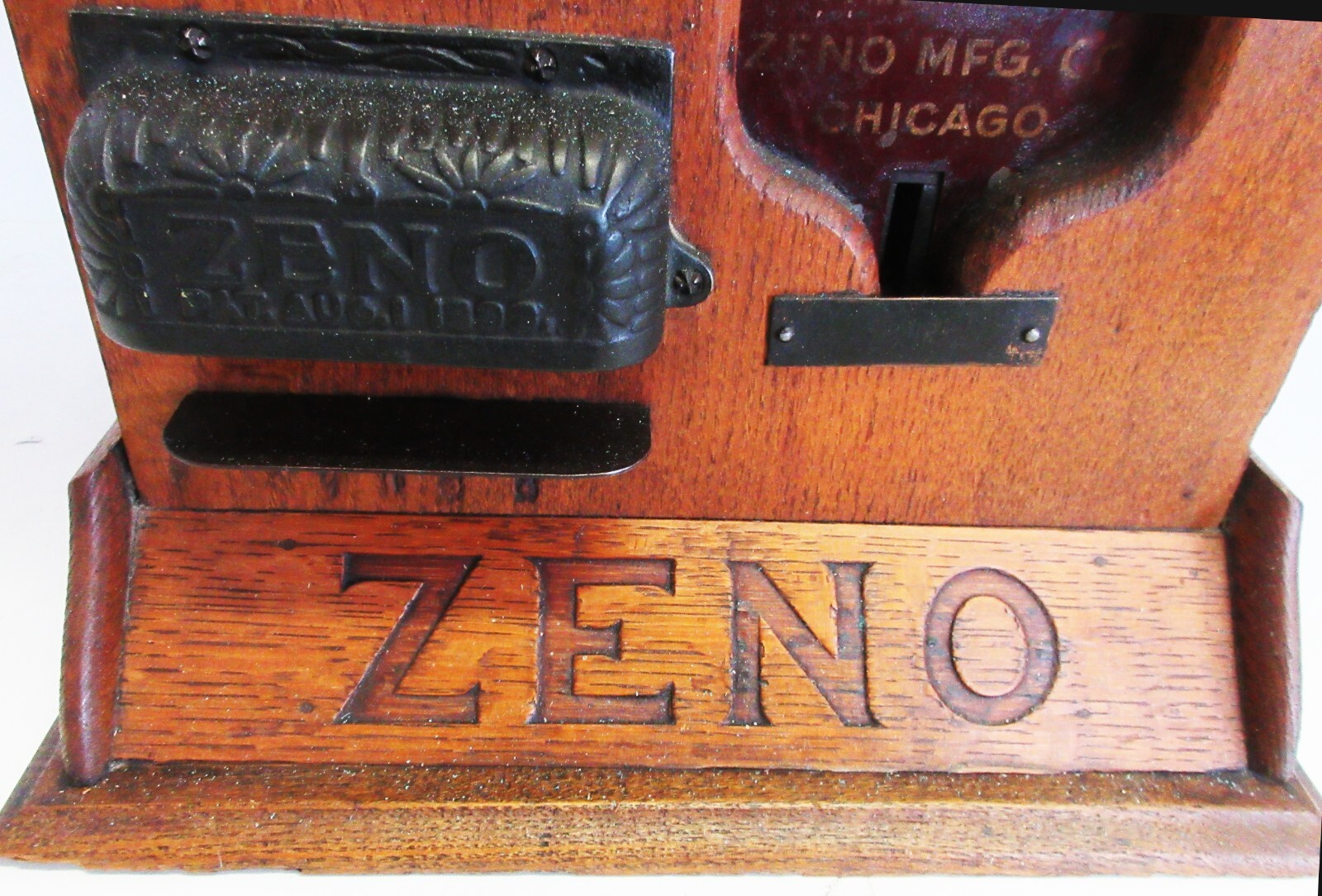 ZENO Chewing Gum 1c Oak Cabinet Dispenser, Circa 1890 #3 | eBay