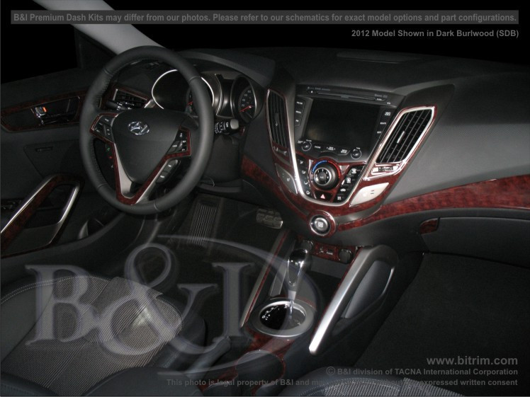 WOOD DASH KIT FOR HYUNDAI VELOSTER 2016-2017 35PC KIT (AUTO ...
