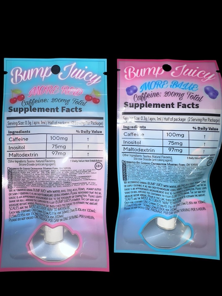 Want A Boost? BUMP JUICY More Red & More Blue! (200mg Of Caffeine Per ...