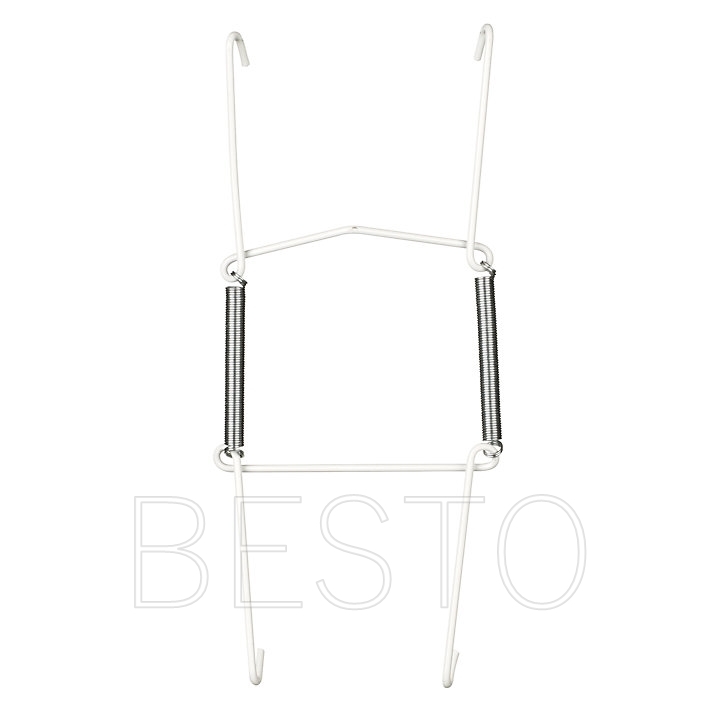 Wire Plate Holder Hanger Wall Display Hanging Art Deco White Adjustable ...