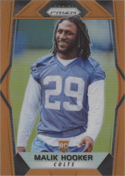 2017 Panini Prizm - Rookies Malik Hooker #204 Orange Prizm /275 (RC ...