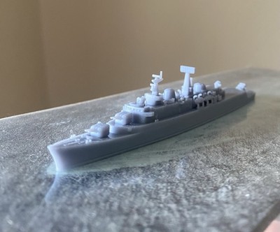 1:700 3D Printed County Class Destroyer Model Twin Mounted 4.5” Guns ...