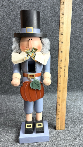 PILGRIM NUTCRACKER Toy Soldier Decorative Wooden Figure Holiday ...