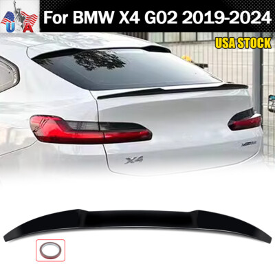 M4 Style Gloss Black For 2019 2020-2024 BMW X4 G02 M40i Rear Trunk ...