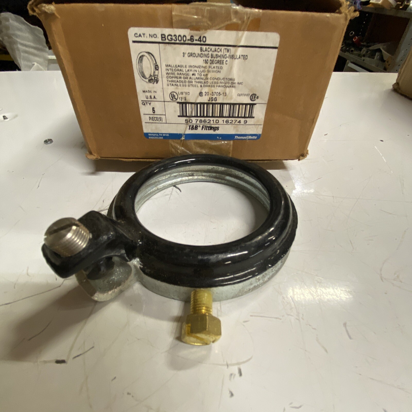 NEW Box of 5 Thomas & Betts BG350-6-40 3.5" Insulated Grounding ...