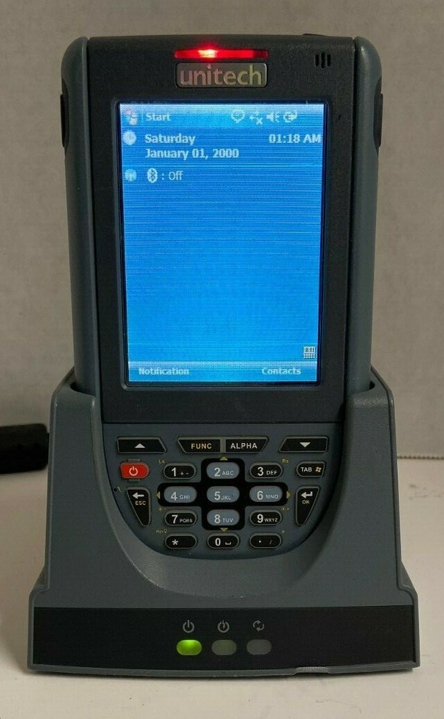 Unitech PA600 Mobile Data Collection Terminal w/Charger Base and Power ...