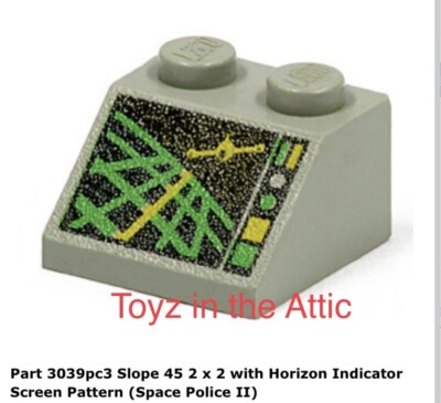 Lego 1x 3039pc3 Light Gray Slope 45 2 x 2 with Horizon Indicator Space ...