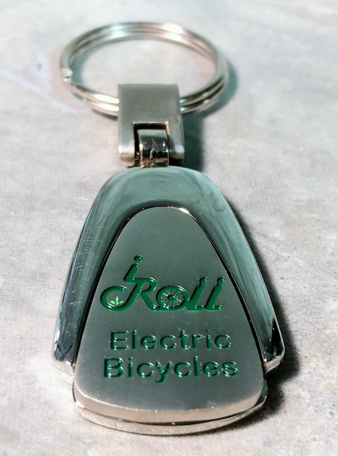 5-Lot Chrome Key Chains , Roll Electric Bicycles Lazer Etched Logo ...