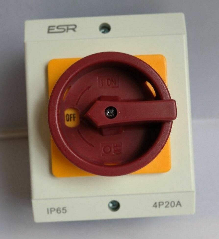 ROTARY ISOLATOR 4 POLE 20AMP 32AMP 40A 63A 80A 100A 125A WEATHER PROOF ...