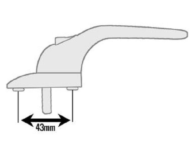 Schlosser Technik UPVC Window Handle Inline Key Locking Espag Double ...