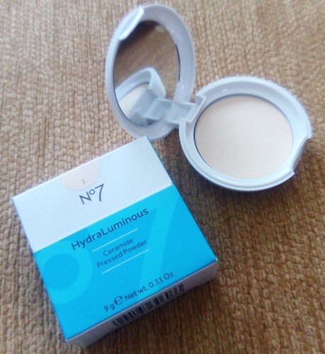 No7 HYDRA LUMINOUS CERAMIDE PRESSED POWDER 9G SHADE 1 BRAND NEW IN BOX ...
