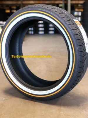 1 NEW 245/45-20 103V VOGUE CUSTOM BUILT RADIAL VII GOLD WHITE SIDEWALL ...