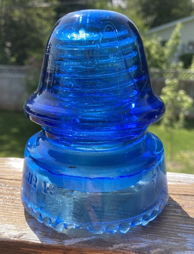 Cobalt Blue HEMINGRAY No. 19 Insulator - w/Damage 😡 See Pics | eBay