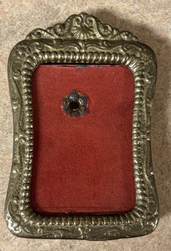 Vintage Brass Micro Mini Picture Frame W/glass Approx 2.5x1.5” Opening ...