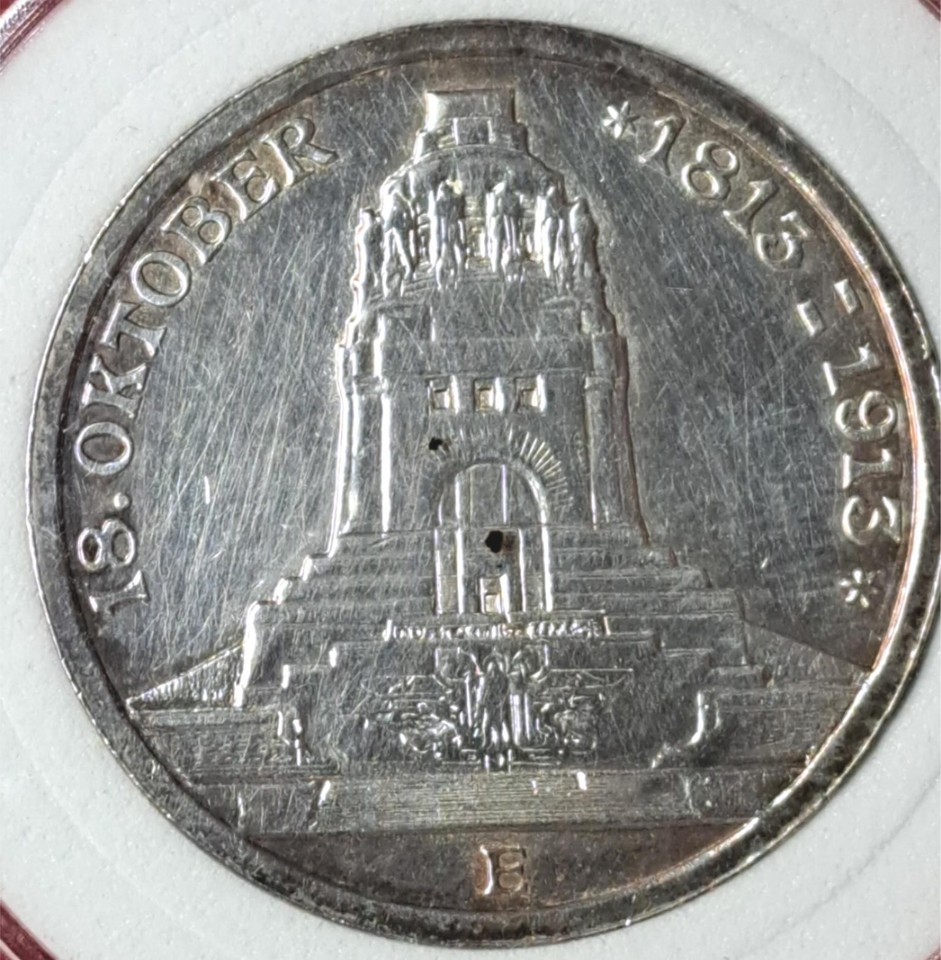 1913-E Germany 3 Mark Silver Coin – Völkl – Brilliant UNC (8-50) | eBay UK