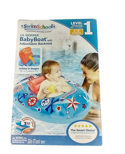 Pool SwimSchool Baby Boat with Adjustable Backrest Level 1 6-18 Months ...