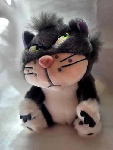 Plush Toy Keychain Gray Side Eye Gangster Lucifer Cinderella Disney Cat ...