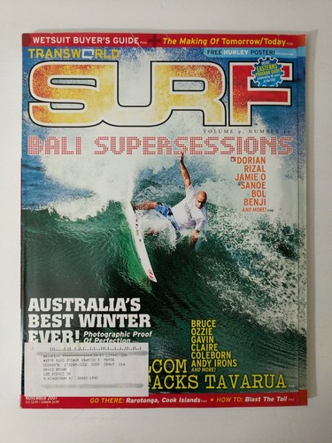 TransWorld SURF Magazine November 2007 Surfing Bali Australia Surf ...