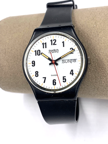 Swatch Watch Classic GB703 Unisex 34mm 1983 Day/Date Working Vintage ...