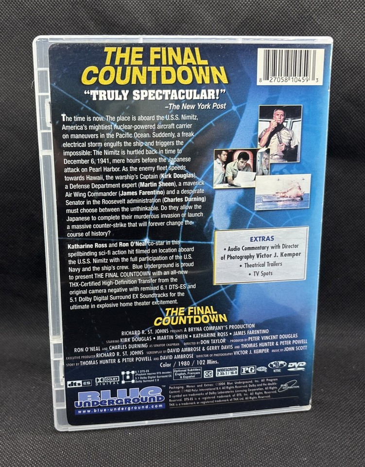 The Final Countdown (1980) (DVD 2004 WS) (VG) Kirk Douglas, Martin ...