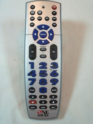 ONE FOR ALL TV VCR DVD REMOTE CONTROL, URC-3220 | eBay