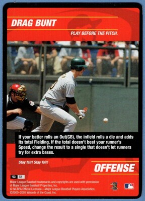 2003 MLB Showdown #S4 Drag Bunt Strategy Cards *has scratches* | eBay