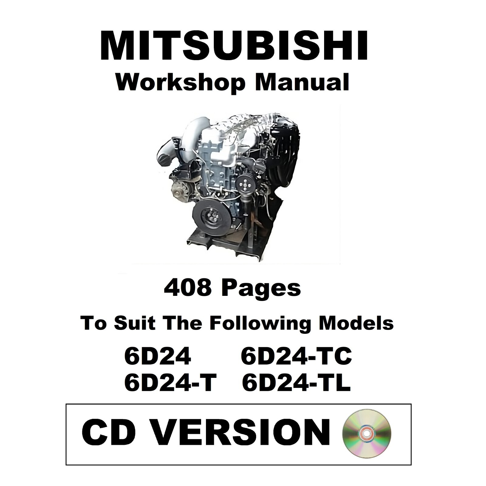 Mitsubishi 6D24 6D24-T 6D24-TC 6D24-TL Engine Workshop Repair Manual ...
