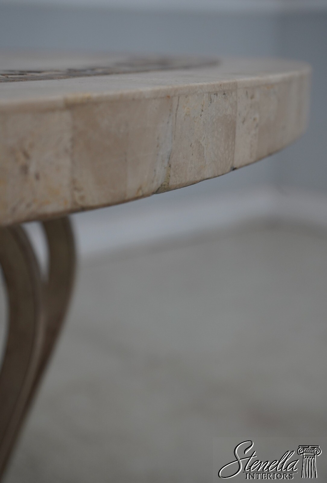 LF63871EC: Iron & Stone w. Tile Round Table & Chairs Dining Set | eBay