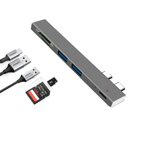 HUB USB C 5 EN 1 TYPE C MULTIPORTE USB 3.0 LECTEUR DE CARTE ADAPTATEUR ...