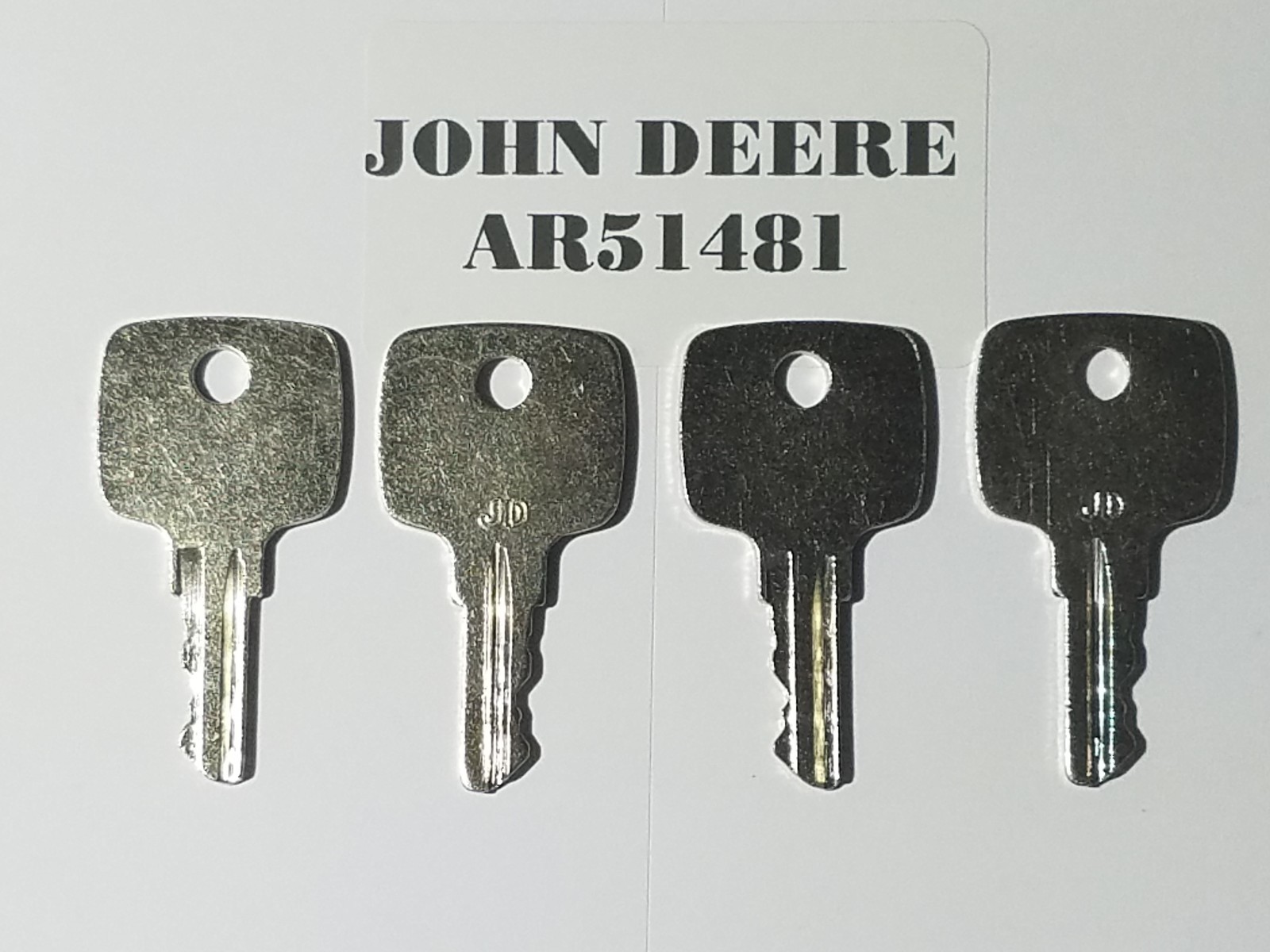 (4) JOHN DEERE KEYS, 2 KEYS #AR51481 fits of John Deere Heavy Equipment ...